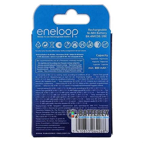 Aaa Panasonic Eneloop 800 Mah Bk 4mcde 2be Ecobox 2 аккумулятора в