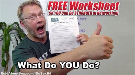 The Sex Educator S What Do You Do Free Worksheet