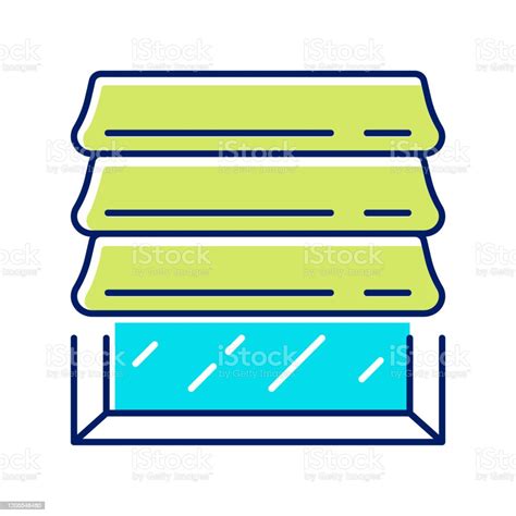 로마 색조 색상 아이콘입니다 부엌 침실 거실 장식 하우스 및 오피스 디자인 홈 인테리어 숍 창 덮개 전동 Jalousie 격리 벡터 일러스트레이션 0명에 대한 스톡 벡터