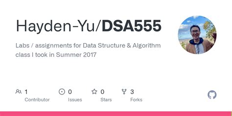 GitHub Hayden Yu DSA Labs Assignments For Data Structure Algorithm Class I Took In