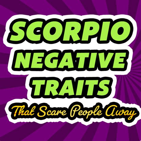 Scorpio Negative Traits