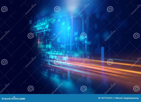 Digital Code Number Abstract Technology Background Stock Illustration