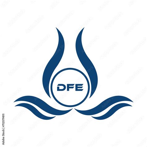 Dfe Letter Water Drop Icon Design With White Background In Illustrator