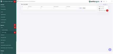 How To Access Linux Sudo Usage Schedule Reports Endpoint Privilege Manager Epm Segura