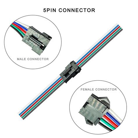 5 Set 30cm JST SM 2P 3P 4P 5P 6P Automobile Quick Connect Wire Connector Male And Female Plug