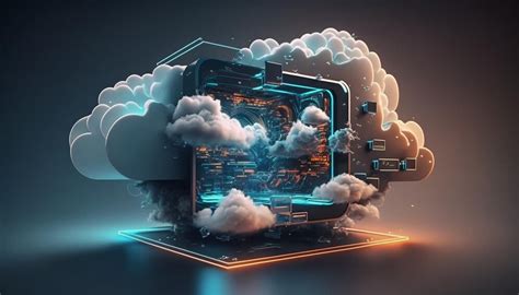 Premium Ai Image Futuristiccloudcomputingtechnology
