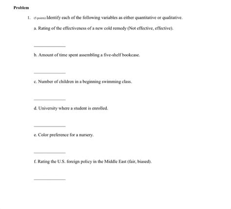 Solved Problem 1 5 Points Identify Each Of The Following