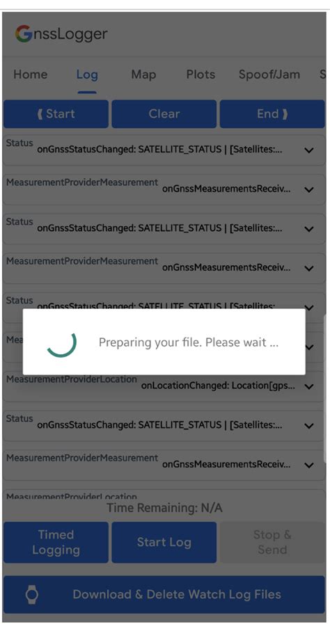 Wear Os용 Gnsslogger에서 로그에 액세스하고 공유 Sensors And Location Android Developers