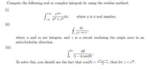 Solved Compute The Following Real Or Complex Int Solutioninn