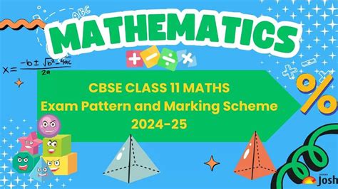Cbse Class 11 Maths Exam Pattern 2025 With Marking Scheme And Topic