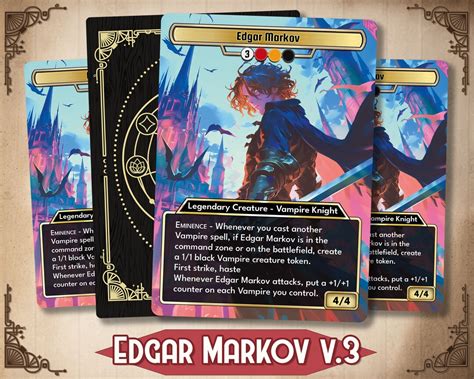 Edgar Markov 3 Mtg Proxy Custom Card Alternative Custom Art Retro Edh Full Art Etsy