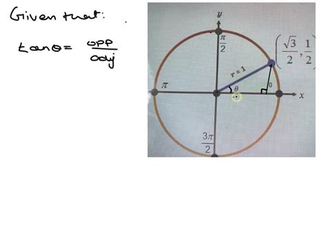 SOLVED What Is The Value Of Tan Theta In The Unit Circle Below A B Sqrt C Sqrt