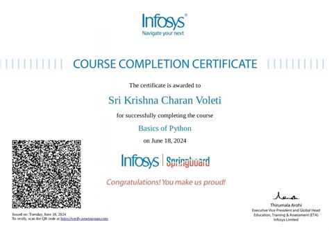 Charan Voleti On Linkedin Python Programming Infosysspringboard