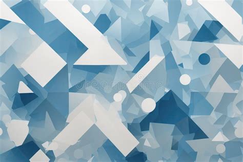 Frosted Glass Geometric Shapes Abstract Wallpaper Ai Generative Stock Illustration