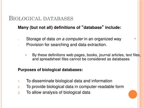 PPT Introducing Bioinformatics Databases PowerPoint Presentation Free Download ID