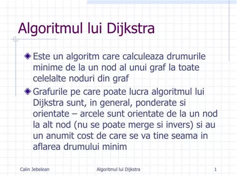ppt algoritmul lui dijkstra powerpoint presentation free download id 5125099