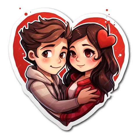 Conjunto De Parejas Felices De Dibujos Animados Enamoradas En Varias