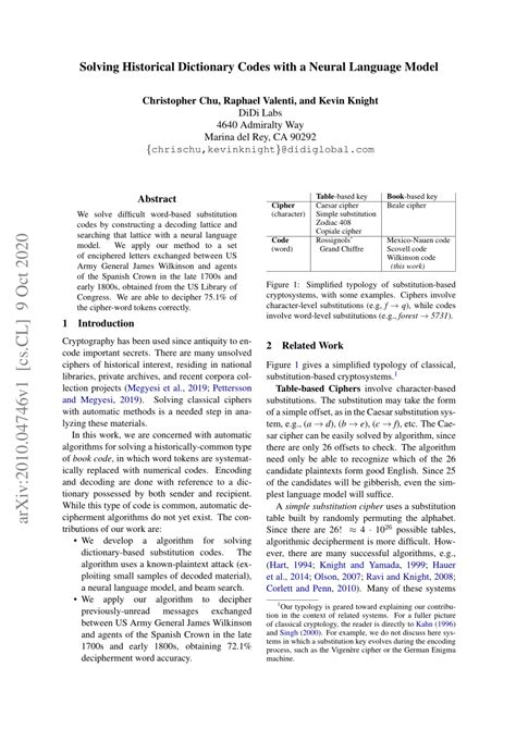 Pdf Solving Historical Dictionary Codes With A Neural Language Model