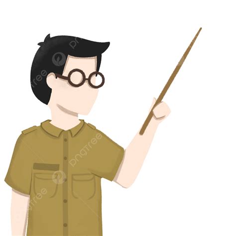Man Teacher Holding Pointer Clipart Hd Teachers Day Holding Pointer
