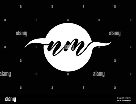 Initial Monogram Letter N M Logo Design Vector Template Nm Letter Logo Design Stock Vector