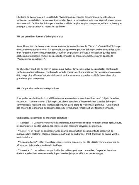 Lhistoire De La Monaie Pdf