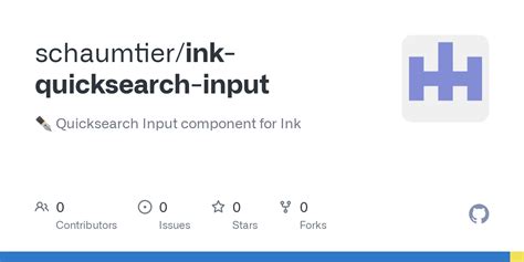 GitHub Schaumtier Ink Quicksearch Input Black Nib Quicksearch Input Component For Ink