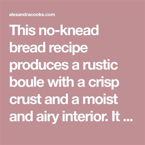 Jim Laheys Overnight No Knead Bread Alexandras Kitchen Recipe
