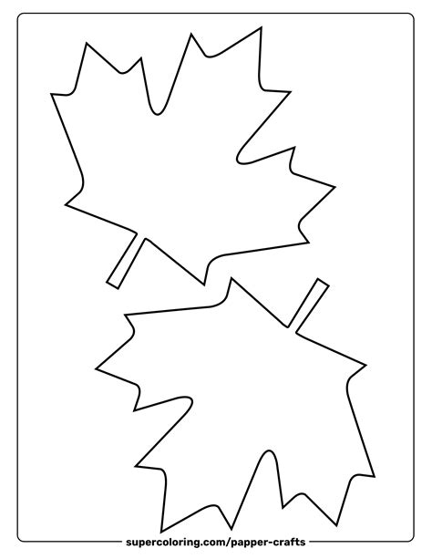 2 Leaves Of Maple Template Free Printable Papercraft Templates