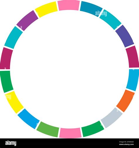 18 part section segmented circle abstract dashed lines circular
