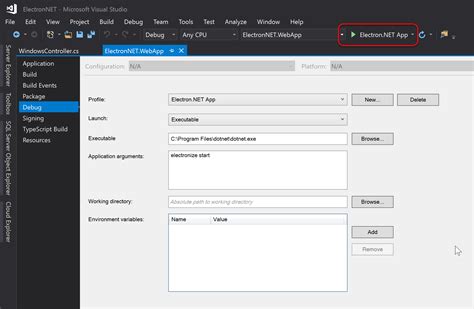 Own Debug Profile For Electron NET Apps Issue 13 ElectronNET