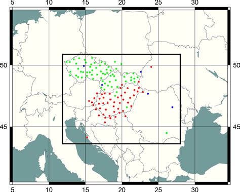 The Computational Domain Black Rectangle And Preselected Gnss
