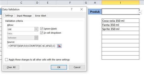 Membuat Dropdown List Dinamis Di Excel Berdasarkan Kategori Dengan Data Validation Depot Excel