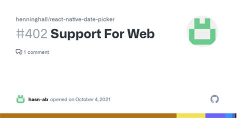 Support For Web · Issue 402 · Henninghallreact Native Date Picker · Github