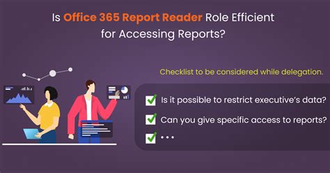 is office 365 report reader role efficient for accessing reports