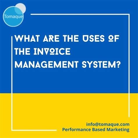 Invoice Management System Tomaque Digital Services