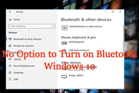 Resolved No Option To Turn On Bluetooth Windows