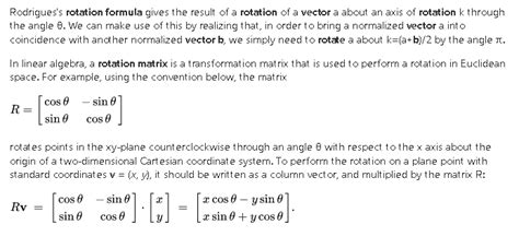 Solved Is There A Way To Rotate A Vector Onto Another Vector Chegg