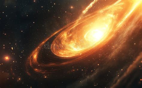 Illustration Of A Giant Black Hole In Deep Space Digital Art In 5k Quality With Realistic