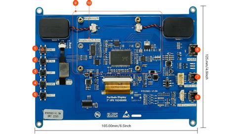 Rc070n 7 Inch Touch Display 1024x600 Hdmi Monitor For Raspberry Pi 3b 4b Zero Robotshop