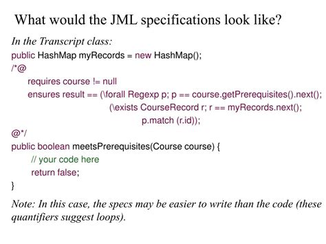 Ppt Jml Specifications For Stressfree Classes Powerpoint Presentation Id5659423