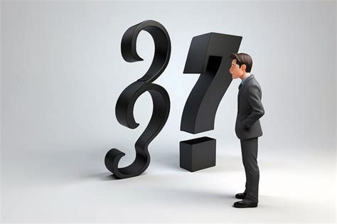 Thinking Man And Question Mark Premium AI Generated Image