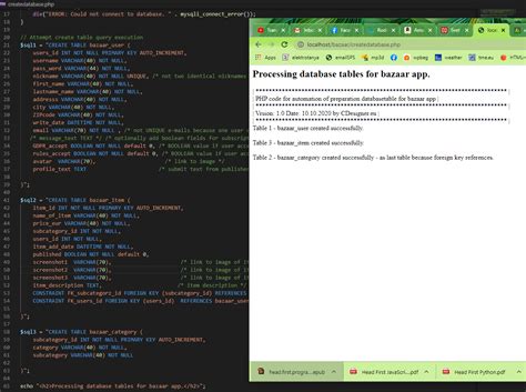 Bazaar Php Example Code Part Structure Of Database Tables Cdesigner Eu