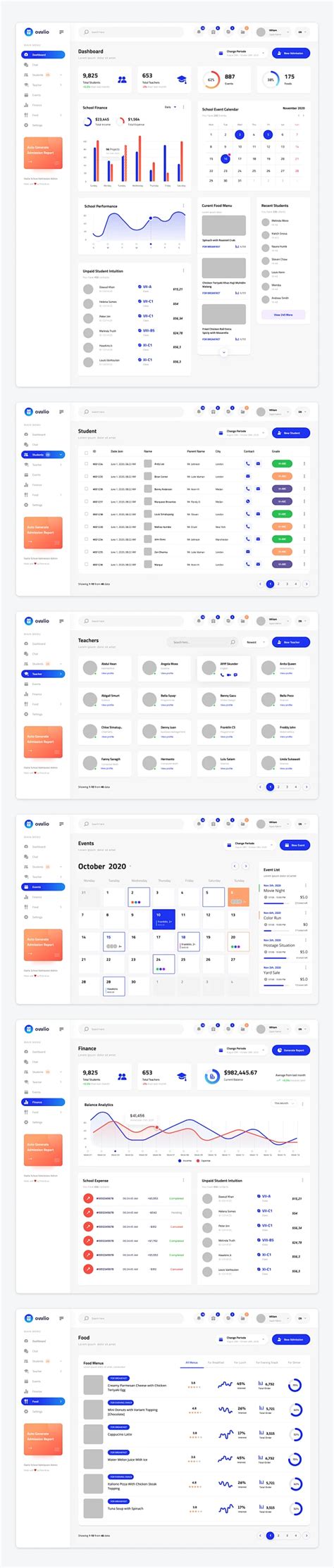 校园系统管理后台ui 设计模板 Fig Psd素材下载 豆皮儿ui 花瓣网