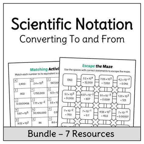 Converting Standard Form Scientific Notation Bundle By Hazel Learning