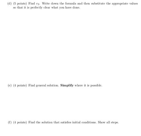Solved 4 Solve The Given Second Order Initial Value Problem