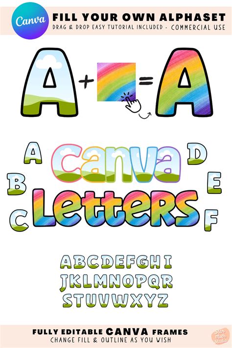 Canva Letter Frames Fill Your Own Split Monogram Alphabet Commercial