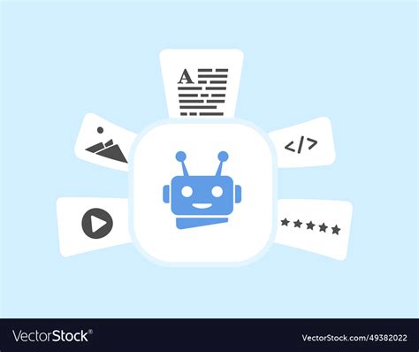 Ai Content Generation And Ai Powered Social Media Vector Image