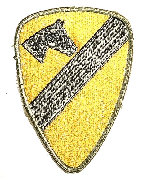 Us Ww2 Green Border Cut Edge Patch For 1st Cavalry Division Enemy
