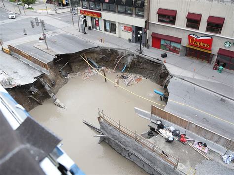 Ottawa Sinkhole Swallows Three Road Lanes And A Minivan