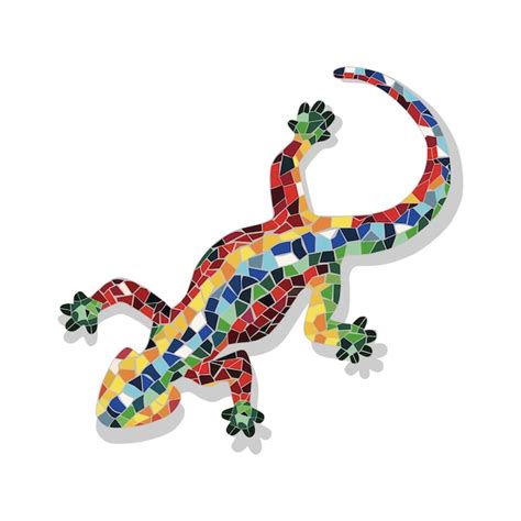 Premium Vector Beautiful Colorful Lizard Vector Illustration